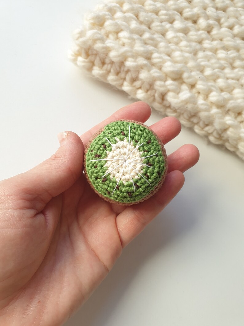 Crochet Kiwi Crochet Fruit Tether Toy Play Food Kitchen - Etsy