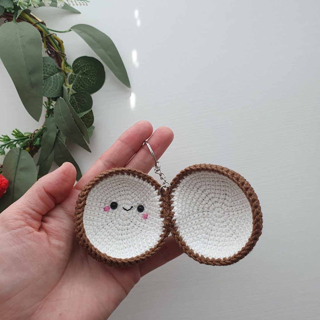 Coconut Keychain ,crochet Keychain,crochet Keychain Coconut, Coconut ...
