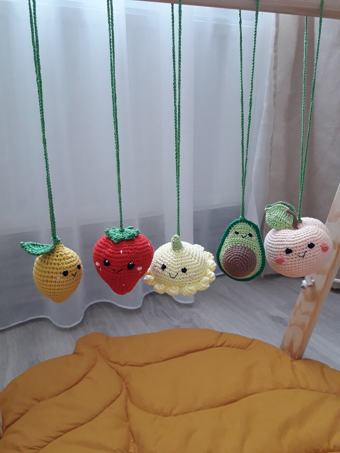 Buy Crochet Baby Gum Toys, Play Gym, Stroller Toy, Crochet Toy, Baby ...