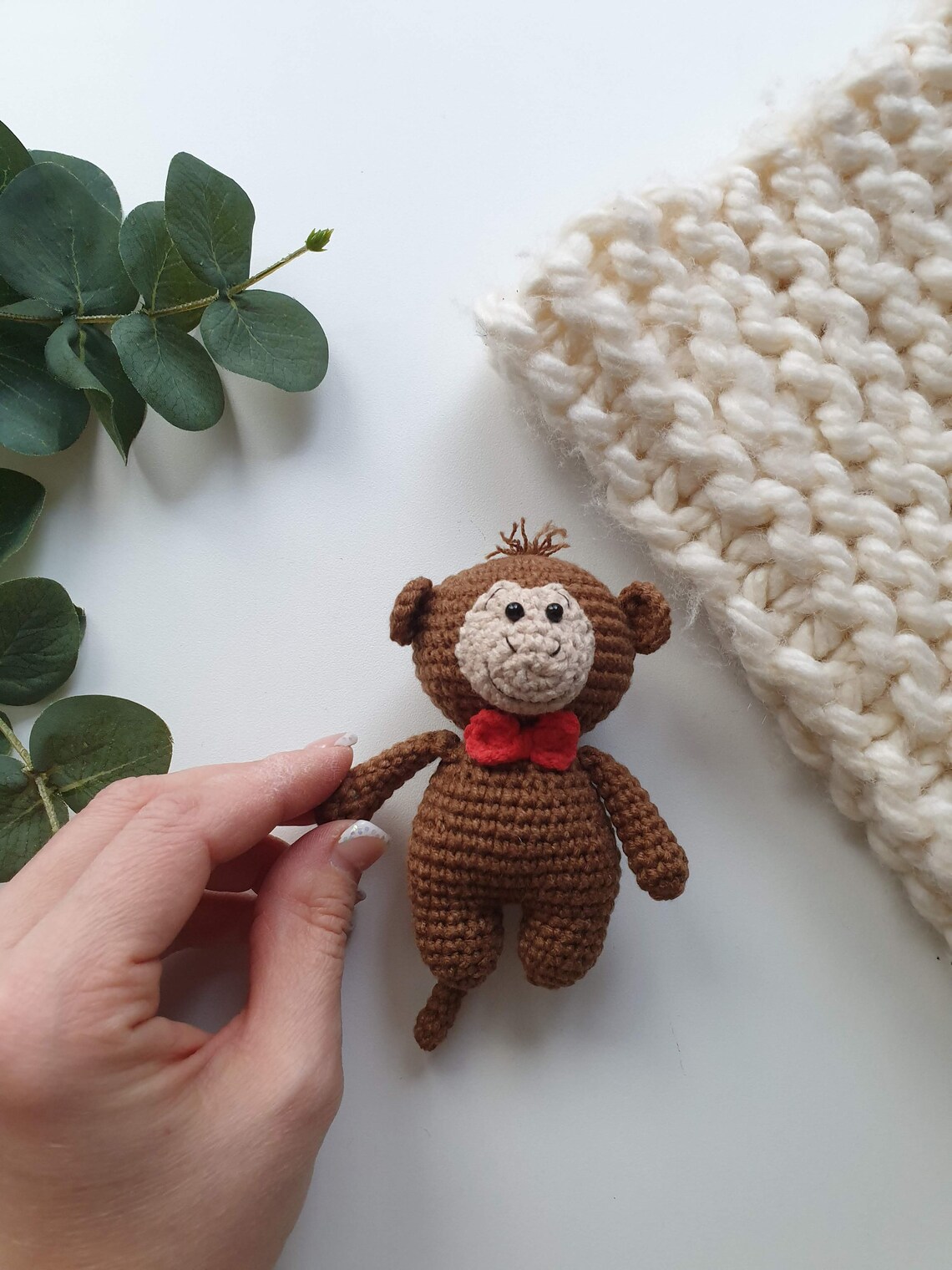 Crochet mini monkey tiny crocheted animal amigurumi | Etsy