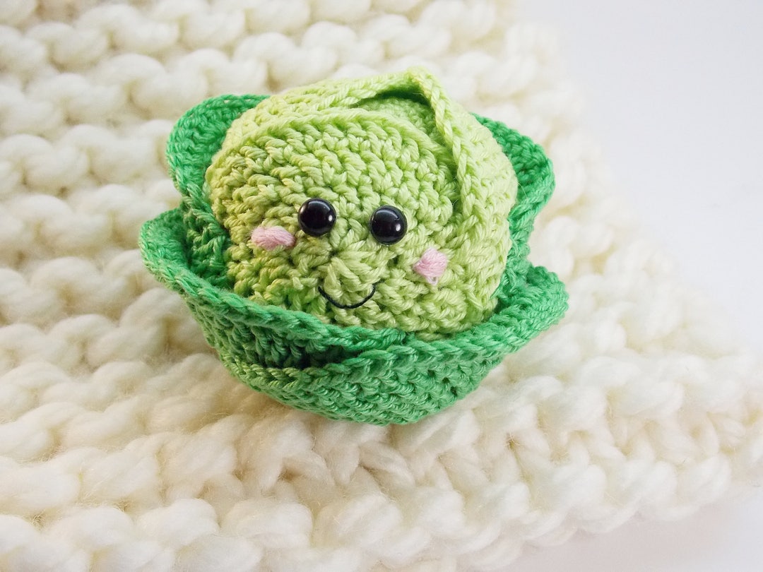 Crochet Cabbage -1 Pc,baby Toy, Vegetarian Gift, Nursery Decor, Room ...