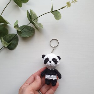 Panda Stuffed Keychain, Crochet Panda, Mini Panda Keychain, Tiny Panda ...