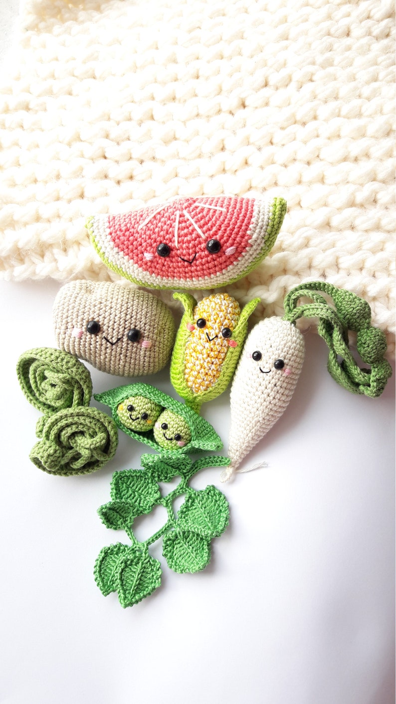 Happy Vegies Kawaii rattle Toys Amigurumi Soft Toybaby - Etsy