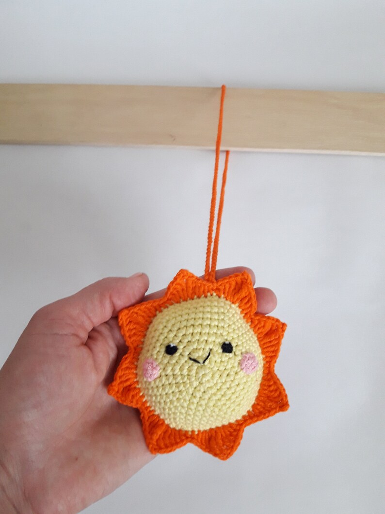 Sun babu play gym Crochet rattles children's decoration | Etsy