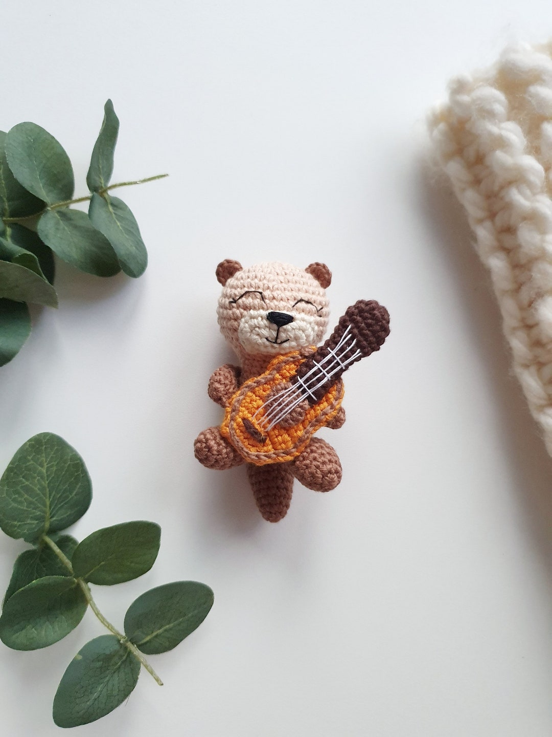 Otter With Guitar,crochet Otter, Mini Otter Toy, Pocket Otter, Sea ...