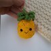 Pineapple Kawaii Keychain crochet Keychain Amigurumi - Etsy