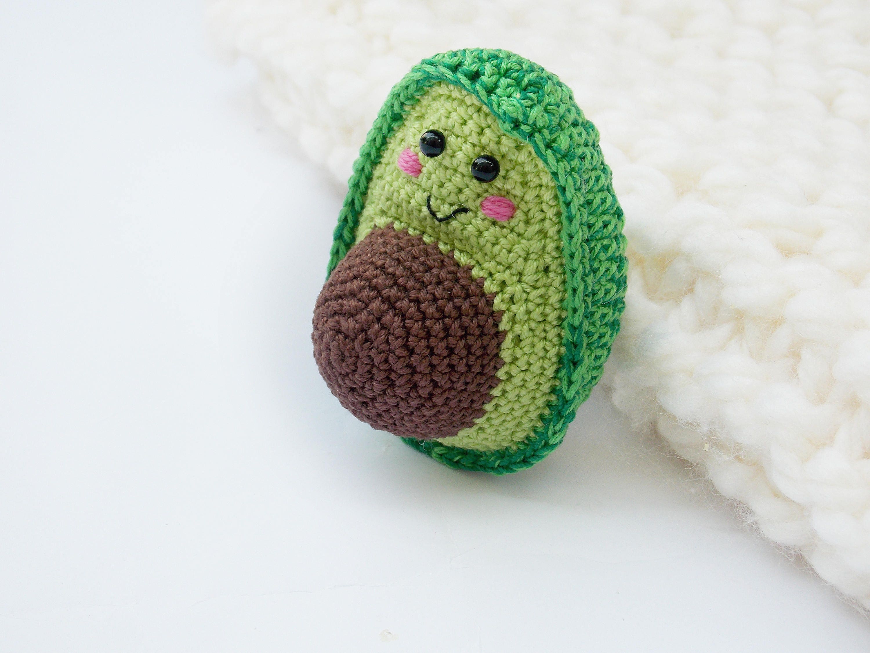 Crochet avocado kawaii 1 Pc happy avocado nursery decor | Etsy