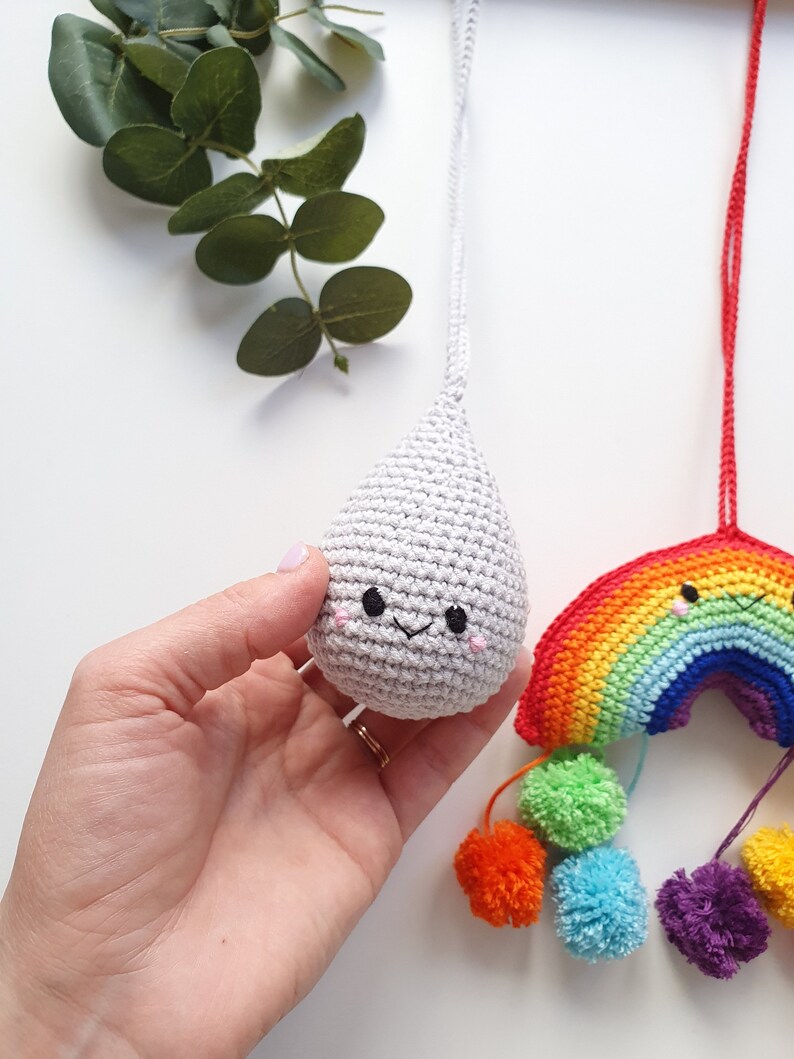 Toy Rainbow Rattle Crochet Rattlescrochet Toys - Etsy