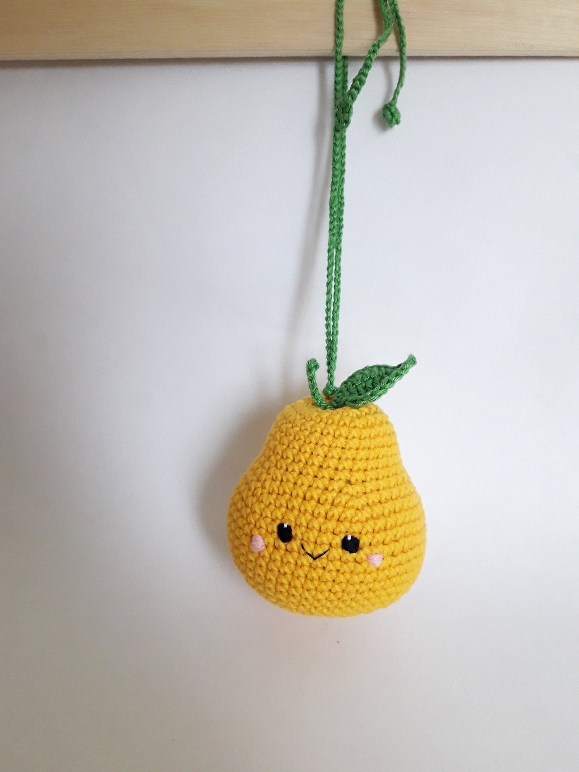 Pear Baby Gym Toys 1 Pc Rattles Play Gymbaby Shower Fruits - Etsy