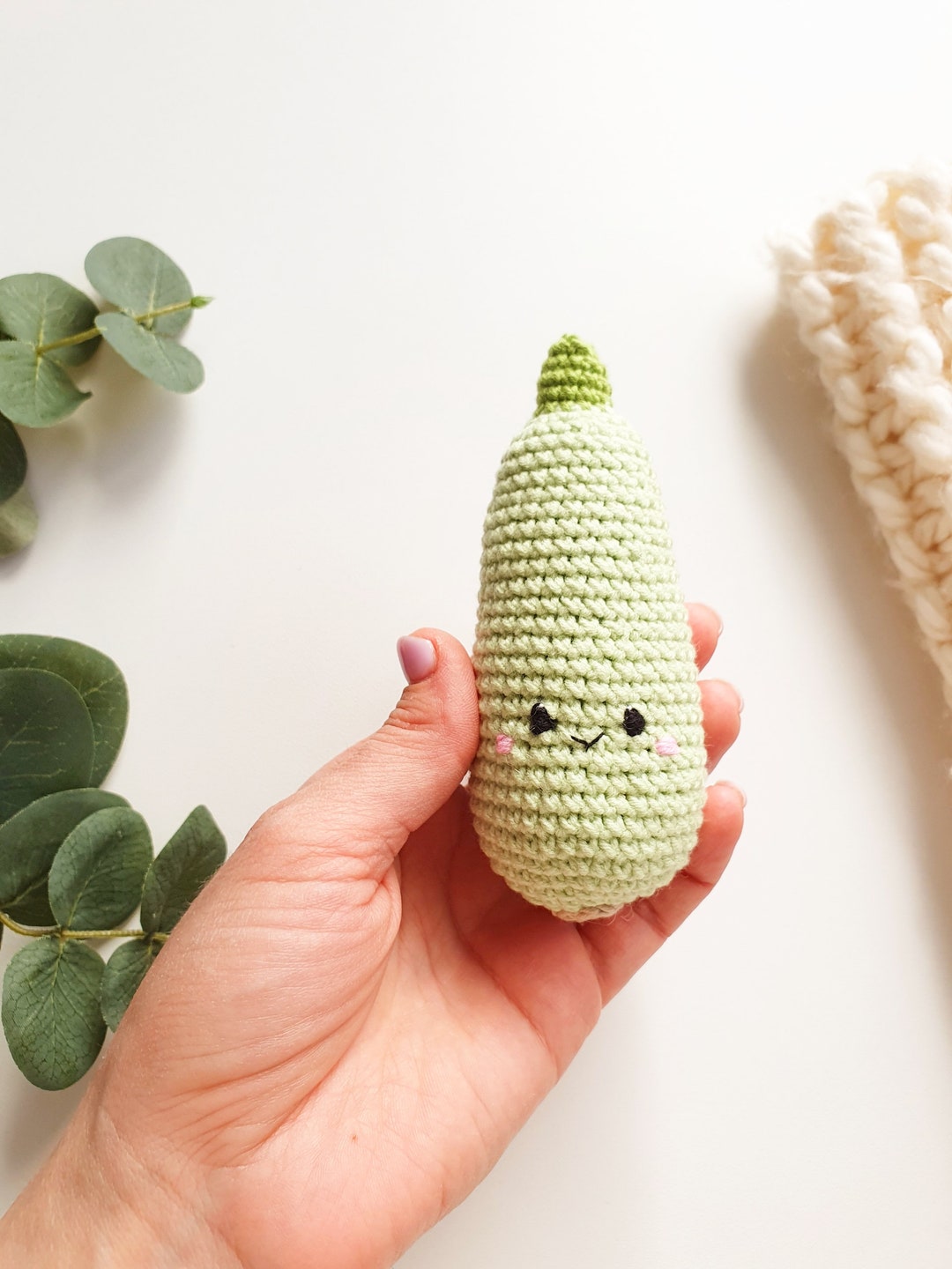 Crochet Zucchini Kawaii,play Food, Kitchen Decor,eco-friendly Toys ...
