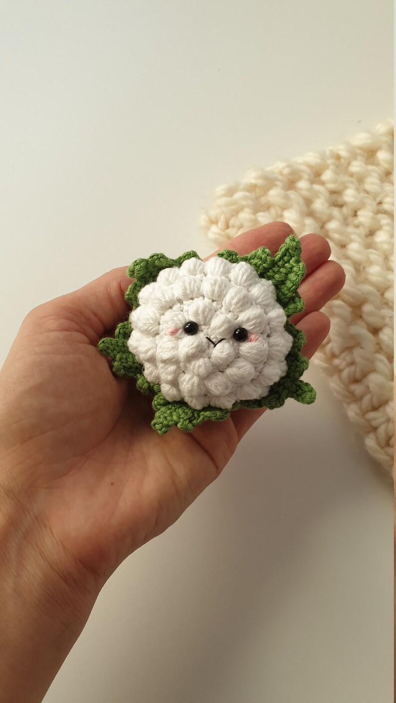 Crochet Cauliflower 1pcs Play Food Crochet Vegetables - Etsy