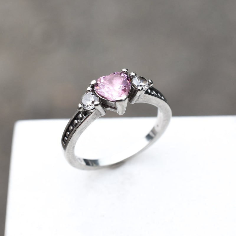 Pink Cz Ring - Etsy