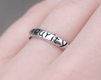 Silver Purity Ring - Etsy
