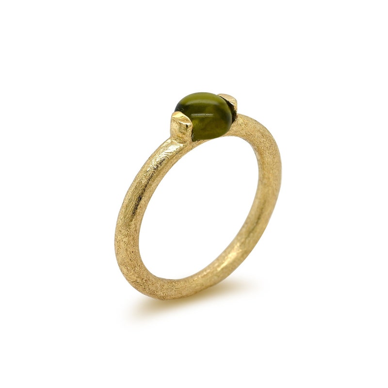 Olive Tourmaline 14k Ring - Etsy