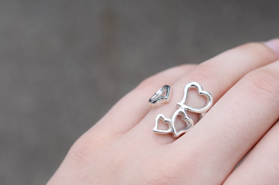 Sterling Silver Open Heart Ring, Heart Statement Ring, Sterling Heart ...