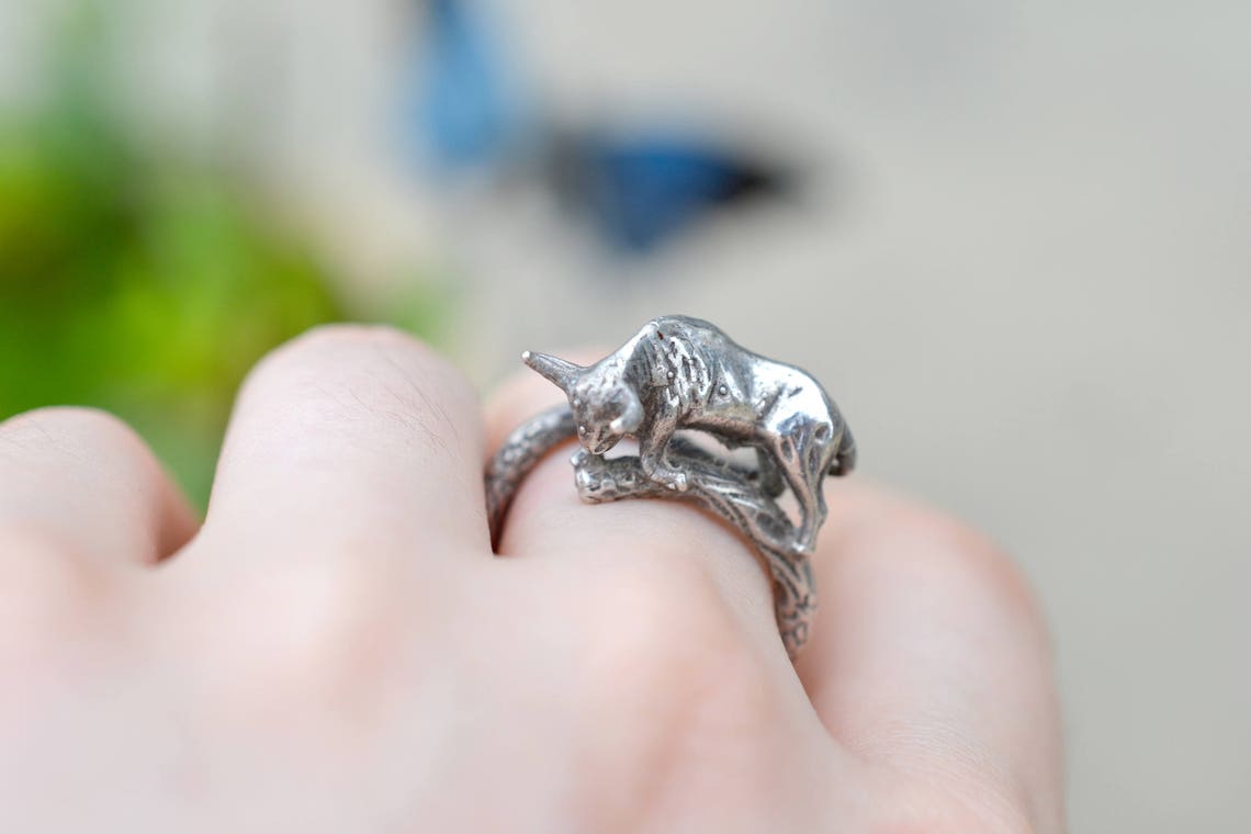 Sterling Silver Trinidad Bull Ring Sterling Figural Ring - Etsy