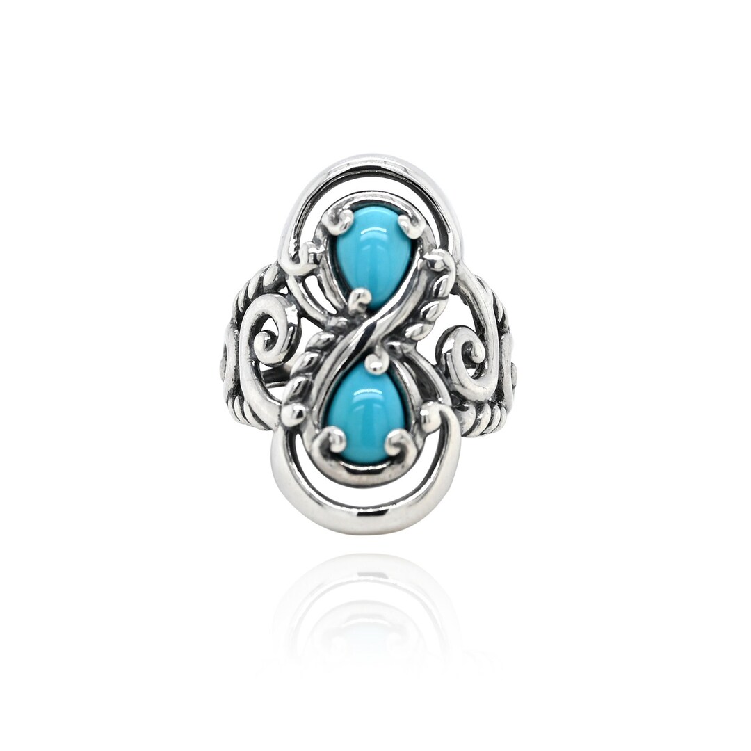 Sterling Silver American West Sleeping Beauty Turquoise Ring, Relios ...