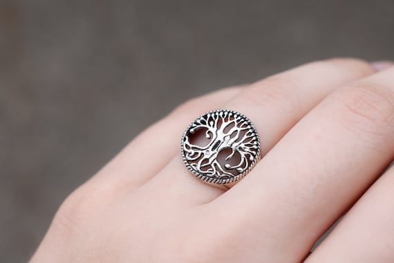 Sterling Silver Tree of Life Ring, Tree Ring, Tree Of… - Gem