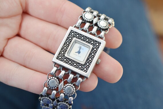Sterling Silver Ecclissi Square Watch, Solid Sterling… - Gem