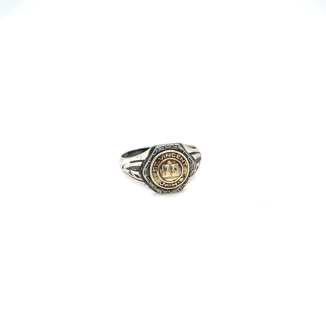 Sterling Silver and 10K Yellow Gold 1931 St Vincent Jr High School ...