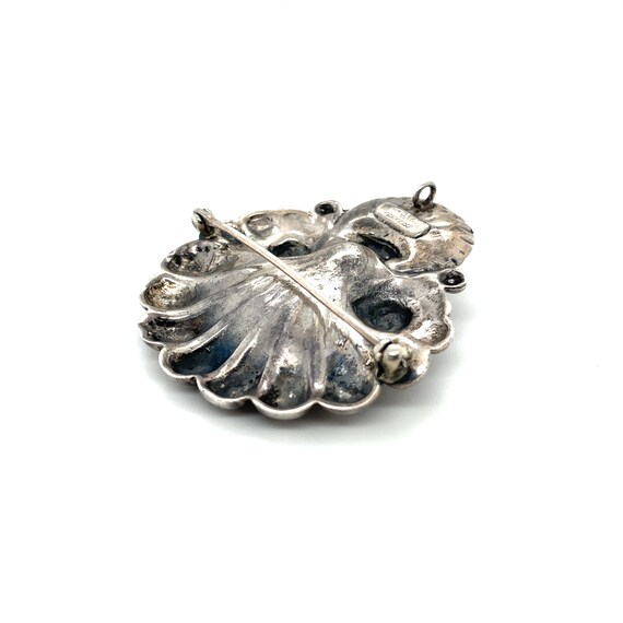 Sterling Silver Designer CINI Shell Brooch or Pendant… - Gem