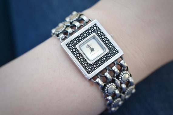 Sterling Silver Ecclissi Square Watch, Solid Sterling… - Gem