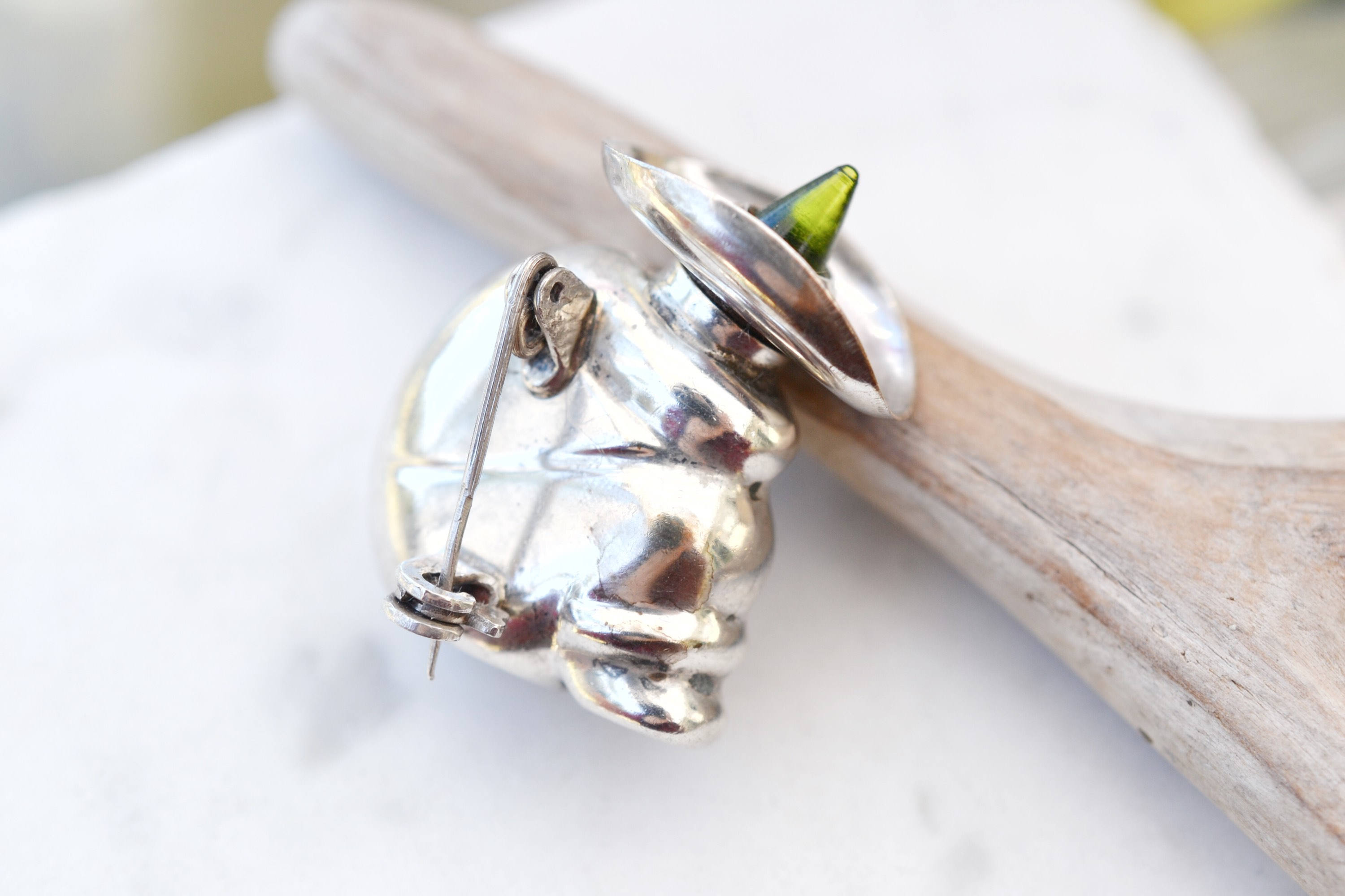 Broche de perfume de hombre de plata esterlina con sombrero de | Etsy