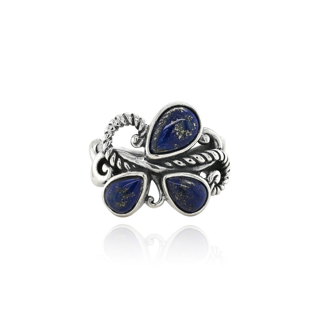 Sterling Silver Carolyn Pollack Southwestern Lapis Ring, Relios Lapis ...