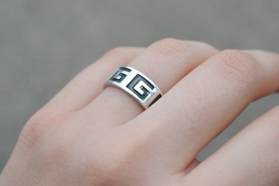 Sterling Silver Greek Key Band Ring Sterling Greek Key Ring Greek Key Pattern Ring G Pattern Sterling Band Mediterranean Band Ring Etsy Italia