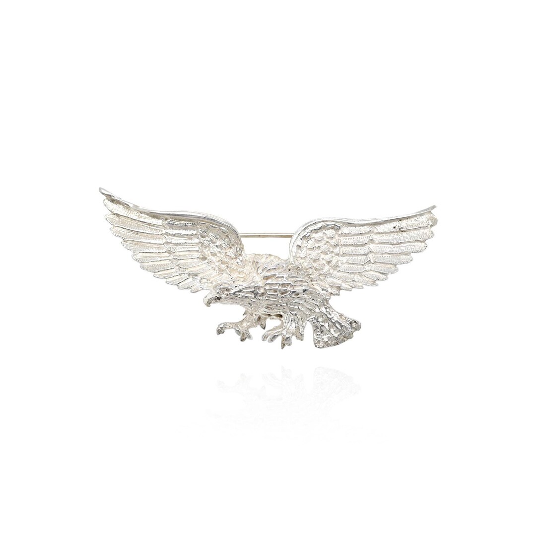 Sterling Silver Mexico Flying Eagle Brooch, Mexican Sterling Eagle Pin, Eagle Jewelry, 925 ...