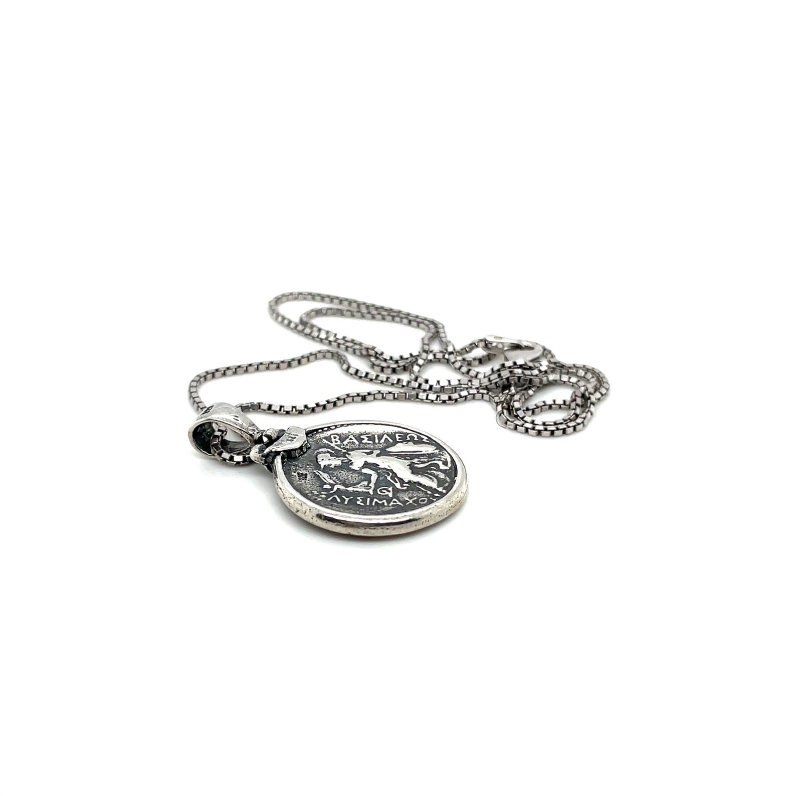 Sterling Silver Alexander the Great Coin Necklace, Coin Jewelry, Old ...
