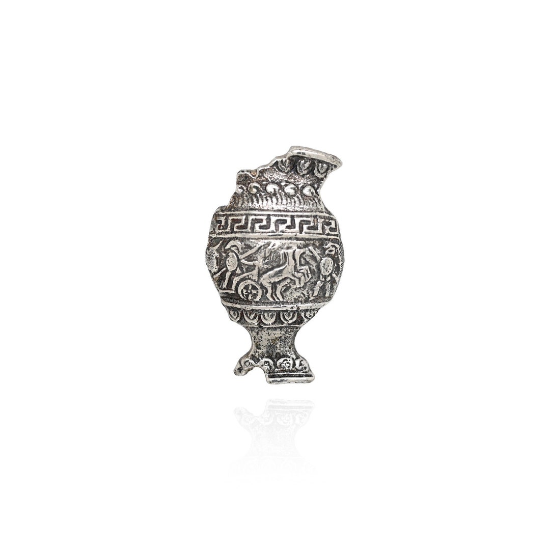 Sterling Silver Fractured Vase Brooch, Greek Vase Brooch, Greek ...