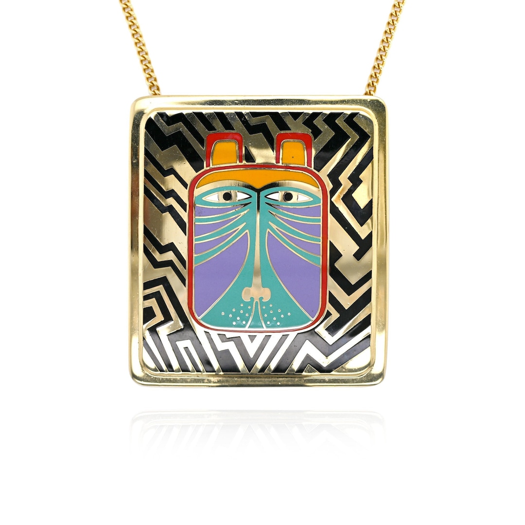 Large Laurel Burch "toshio" Tiger Cat Statement Necklace, Laurel Burch ...