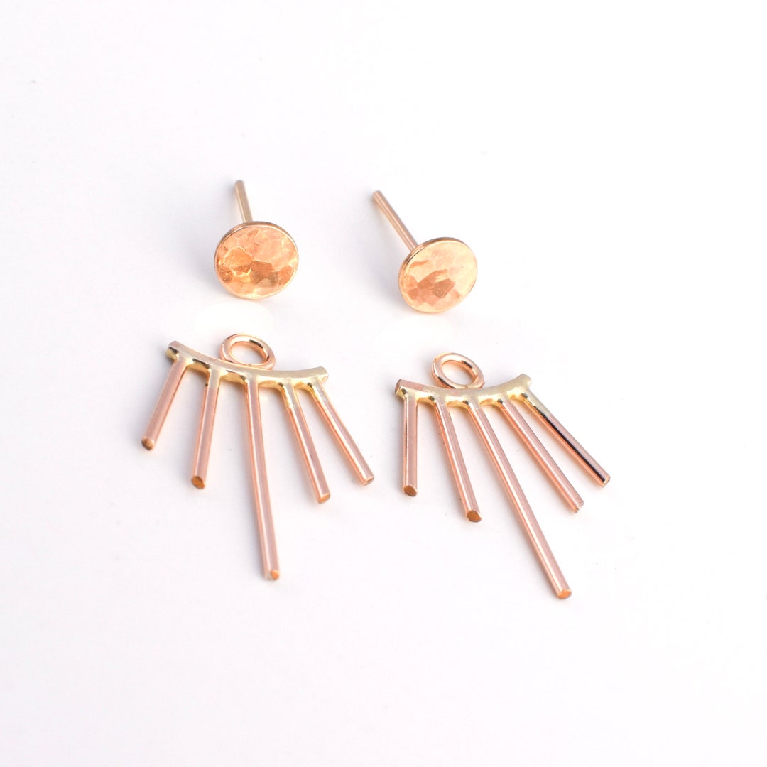 14k Gold Filled Moonbeam Ear Jackets and 14k Gold Filled Moon Studs ...