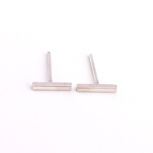 Silver Bar Earrings - Etsy