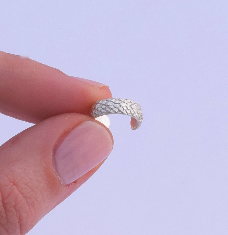 Snake Skin Ear Cuff Sterling Silver Reptile Scales No - Etsy