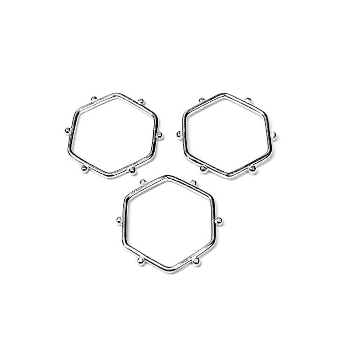 NEW! Studded Hexagon Stacking Rings - Sterling Silver - Any Size ...