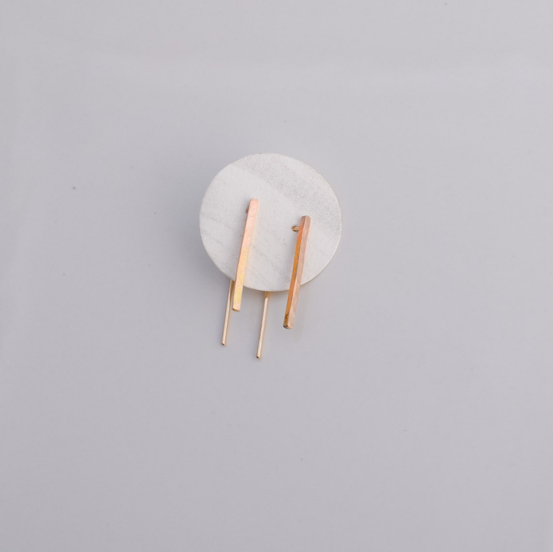 Geometric Ear Threaders - 14 K Yellow or Rose Gold Fill - Unique ...