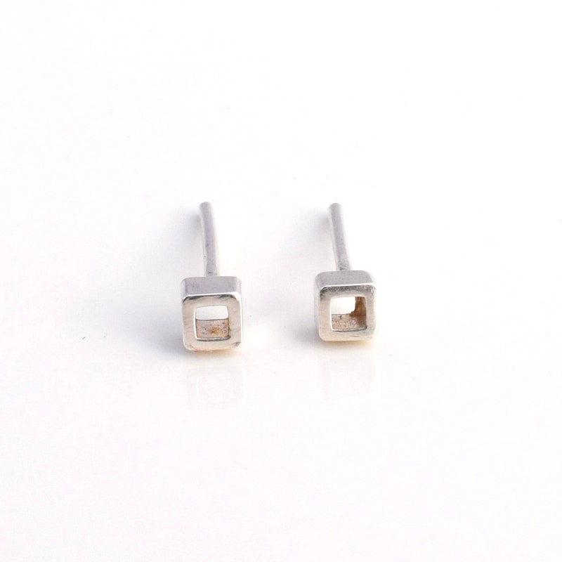 Cube Stud Earrings - Etsy