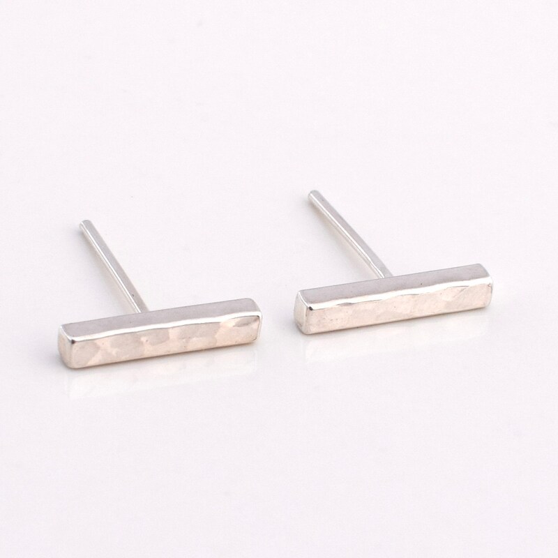 Silver Line Earrings - Etsy