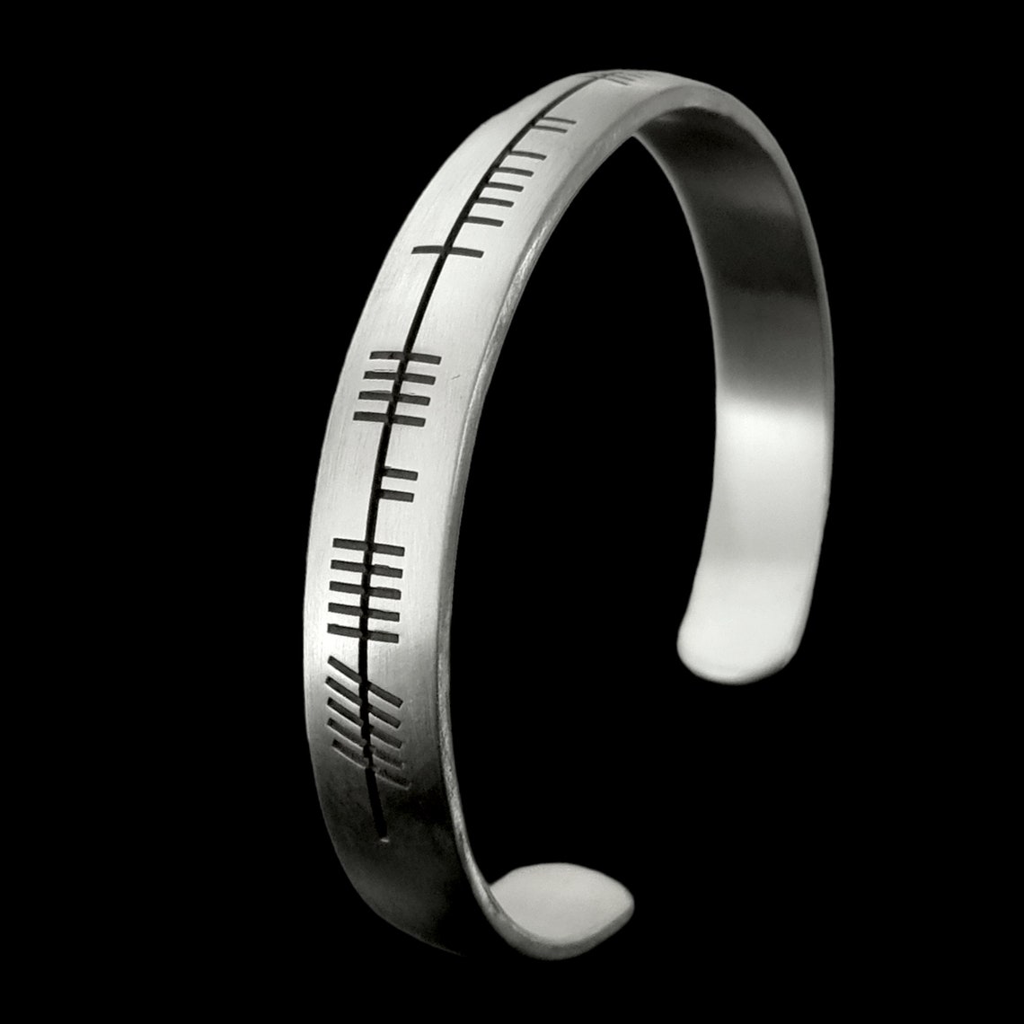 Personalized Sterling Silver Irish Cuff Ogham Bangle Unisex - Etsy