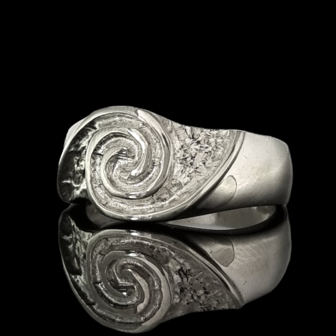 Double Spiral Newgrange Ring | Sterling Silver | Unique Irish Design ...