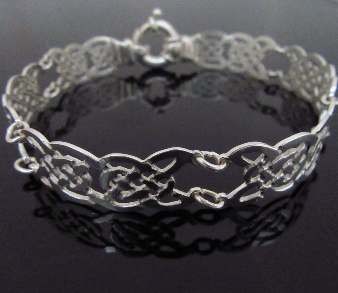Celtic Knot Bracelet Sterling Silver Celtic Bracelet | Etsy