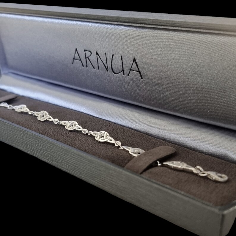 Sterling Silver Trinity Knot Bracelet | Irish Design | Designed and ...
