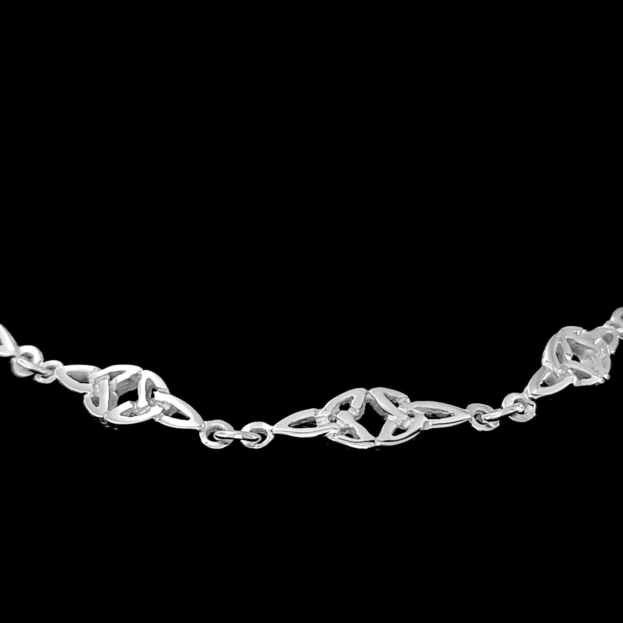 Double Trinity Knot Bracelet Sterling Silver Celtic Bracelet - Etsy