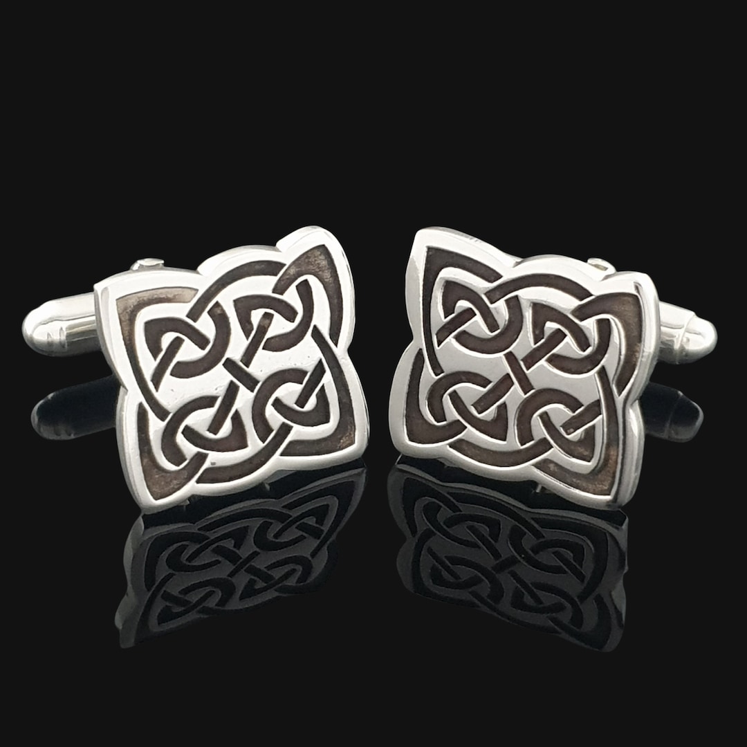 Sterling Silver Celtic Knot Cufflinks | Contemporary Irish Jewelry ...