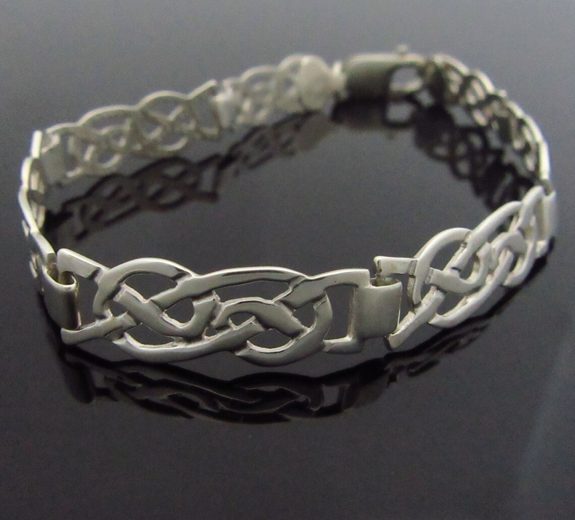 Celtic Knot Bracelet Sterling Silver Celtic Link Bracelet - Etsy