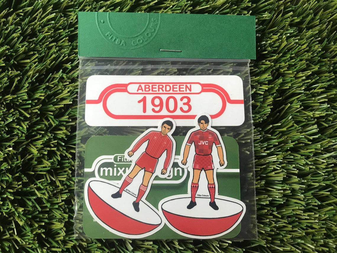Aberdeen FC classic kits Retro Style Glossy Coated Vinyl | Etsy
