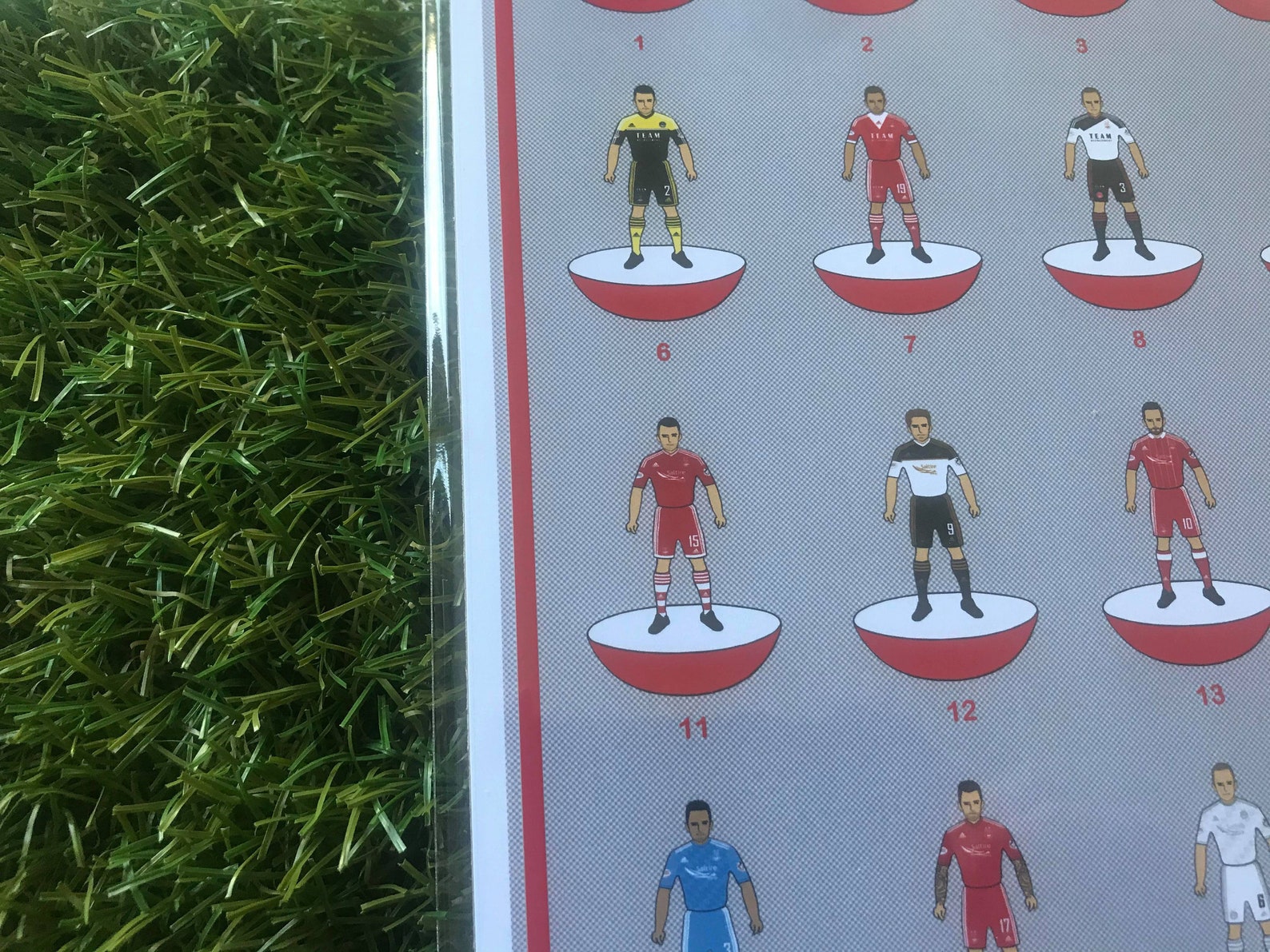 Aberdeen Football Club Retro Style Illustrated Kit History - Etsy