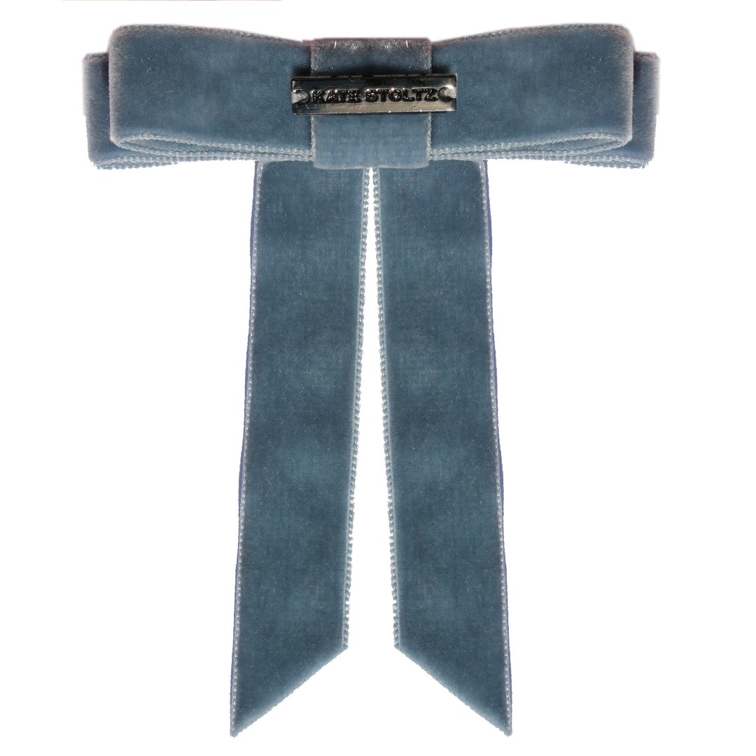 Baby Blue Velvet Hair-bow Clip - Etsy